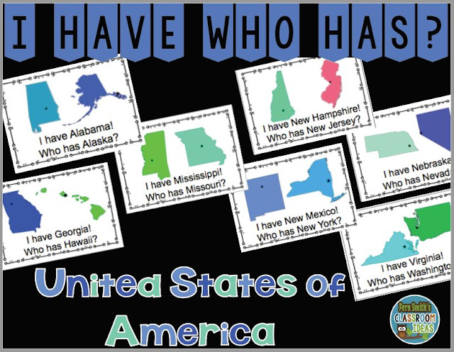 Just Published ~ I Have, Who Has? United States of America Task Cards ...