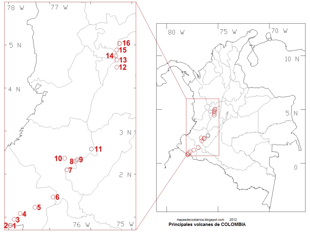 MAPAS DE: COLOMBIA, America
