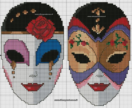 Χειροτεχνήματα: σχέδια με μάσκες για κέντημα /mask cross stitch patterns