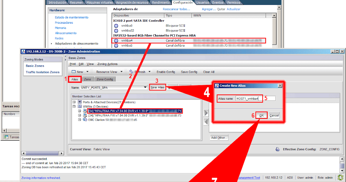 Pantallazos.es: EMC Connectrix DS-300B - Configuración de Zoning Parte 3