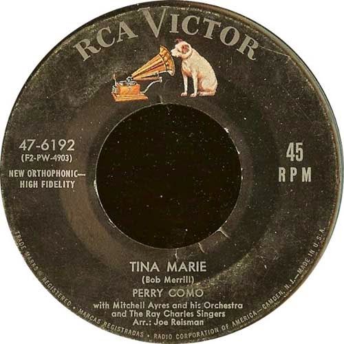 LOS CLÁSICOS ÉXITOS DEL MUNDO / CANCIONES DE 1955: PERRY COMO "TINA MARIE"