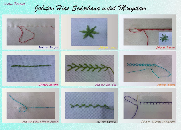 Jahitan Hias Sederhana untuk Menyulam