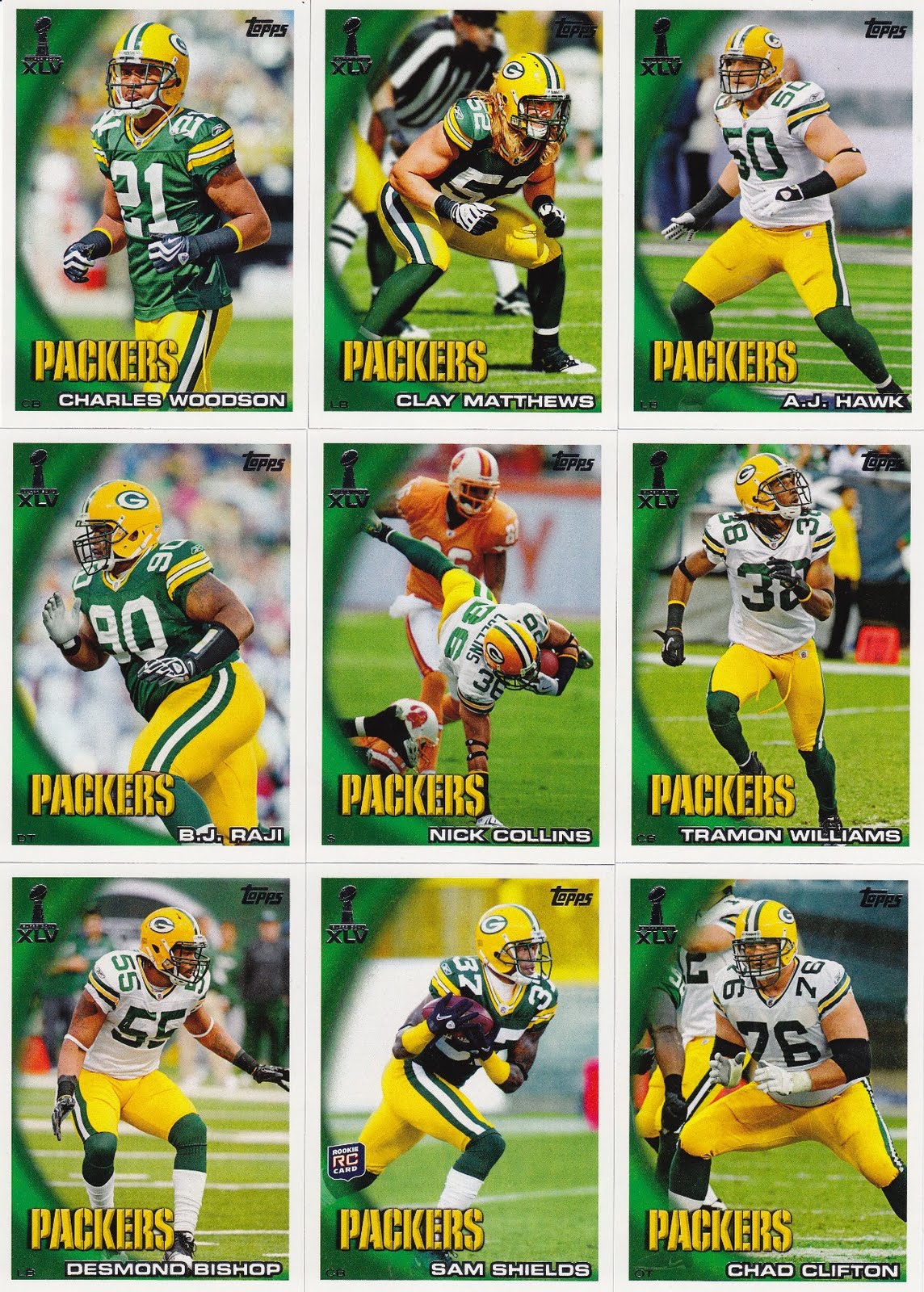 The Chronicles of Fuji: Set Showcase #12: 2011 Topps Green Bay Packers ...