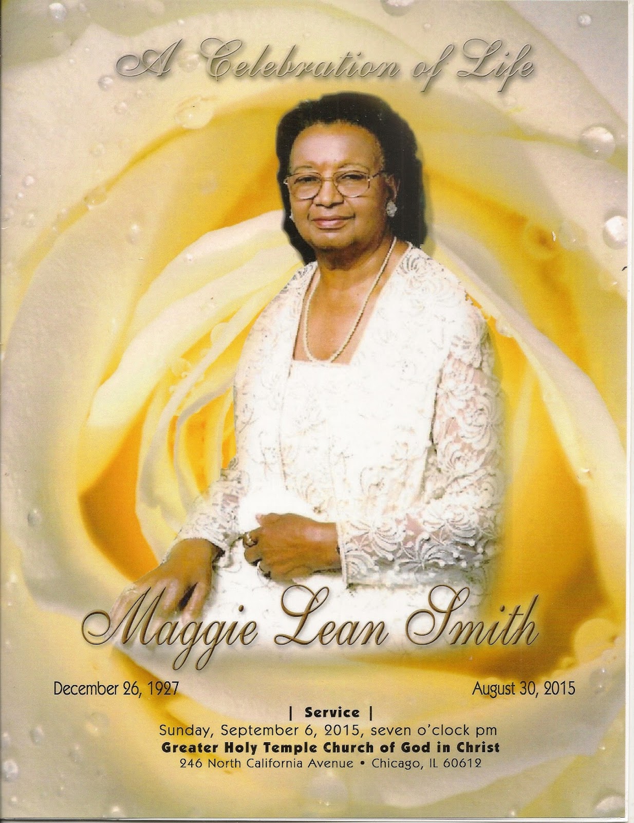 Between the Gate Posts: Sunday Obituary Maggie Lean Smith 1927-2015