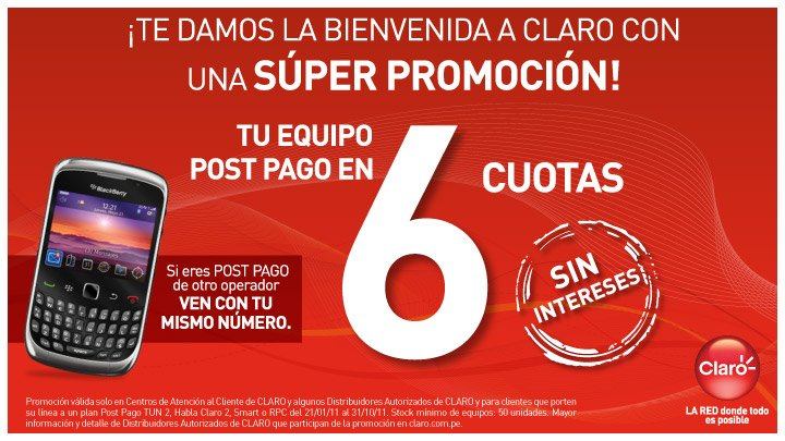 CLARO QUE TIENES MAS: Super Promoción post pago