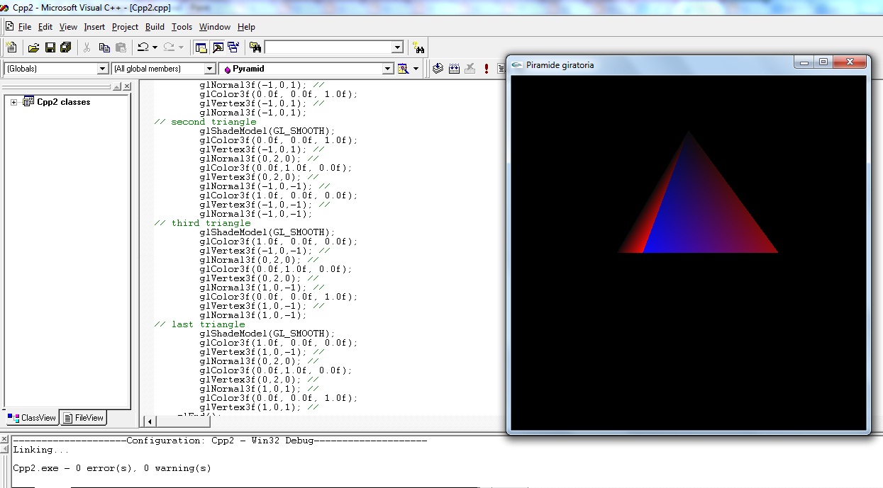Modelo de sombreado[pirámide giratoria en el eje Y] | Vela Herrera ...