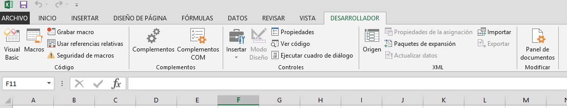 Crear un botón en Excel y una acción predefinida