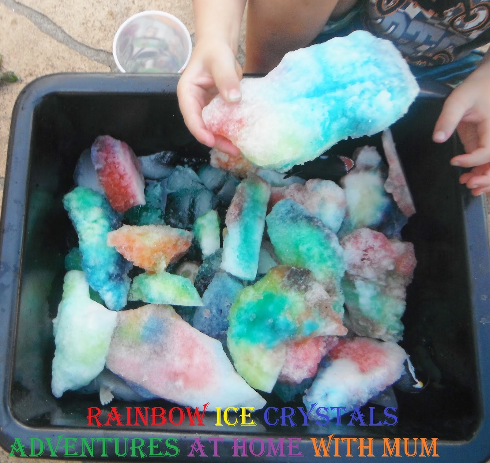 Adventures at home with Mum: Rainbow Ice-Crystal Science