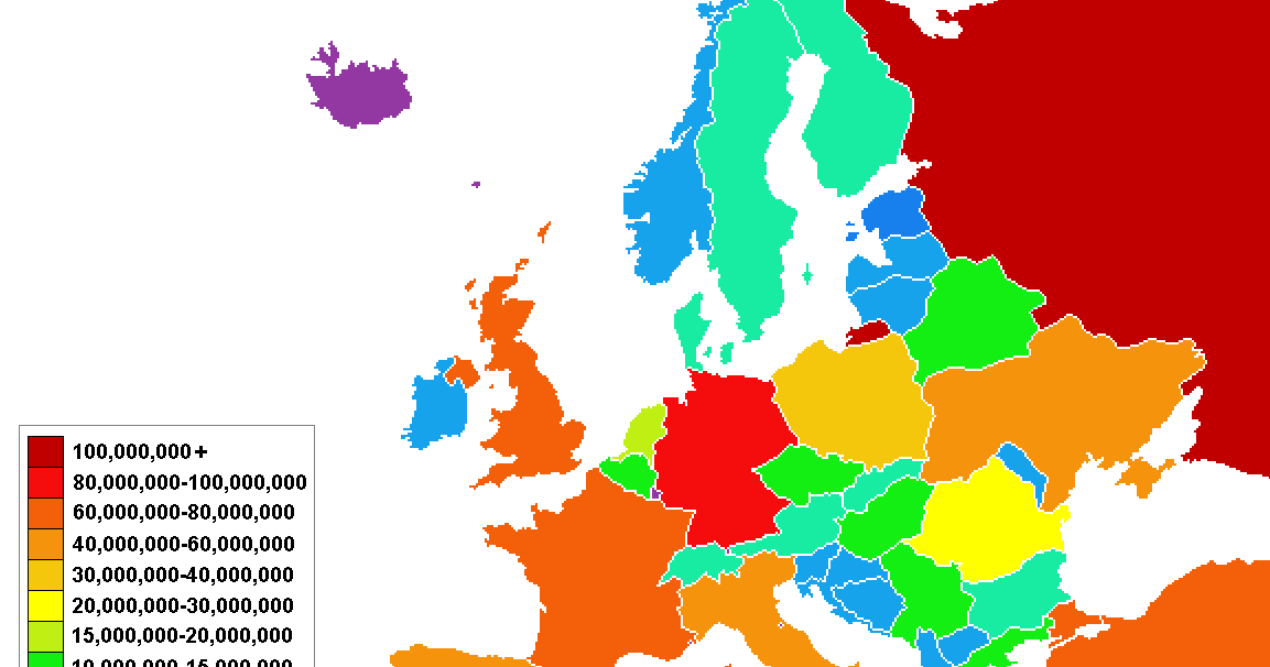 تربية رقمية: List of European countries by population