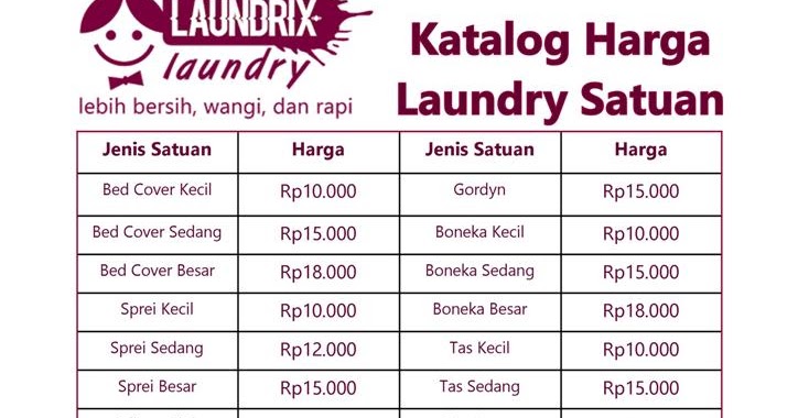 Katalog Harga Laundry Satuan ~ Laundry Kiloan Jakarta Kelapa Gading ...