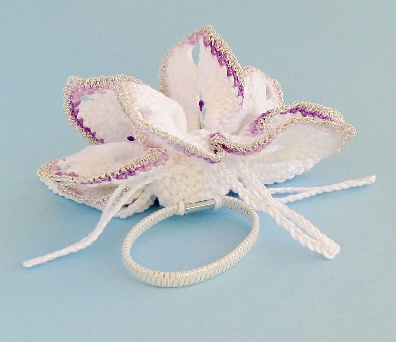 Tina's handicraft : crochet 3d flower hair pin