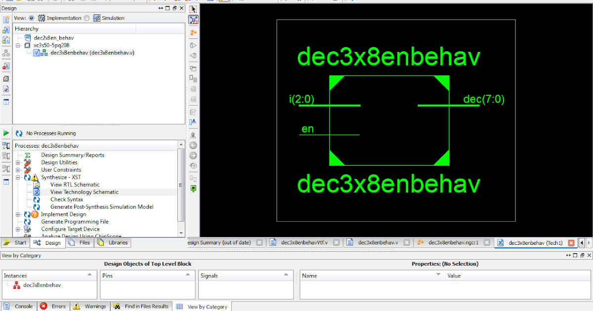 Verilog 3x8 decoder with enable (Behavioral)