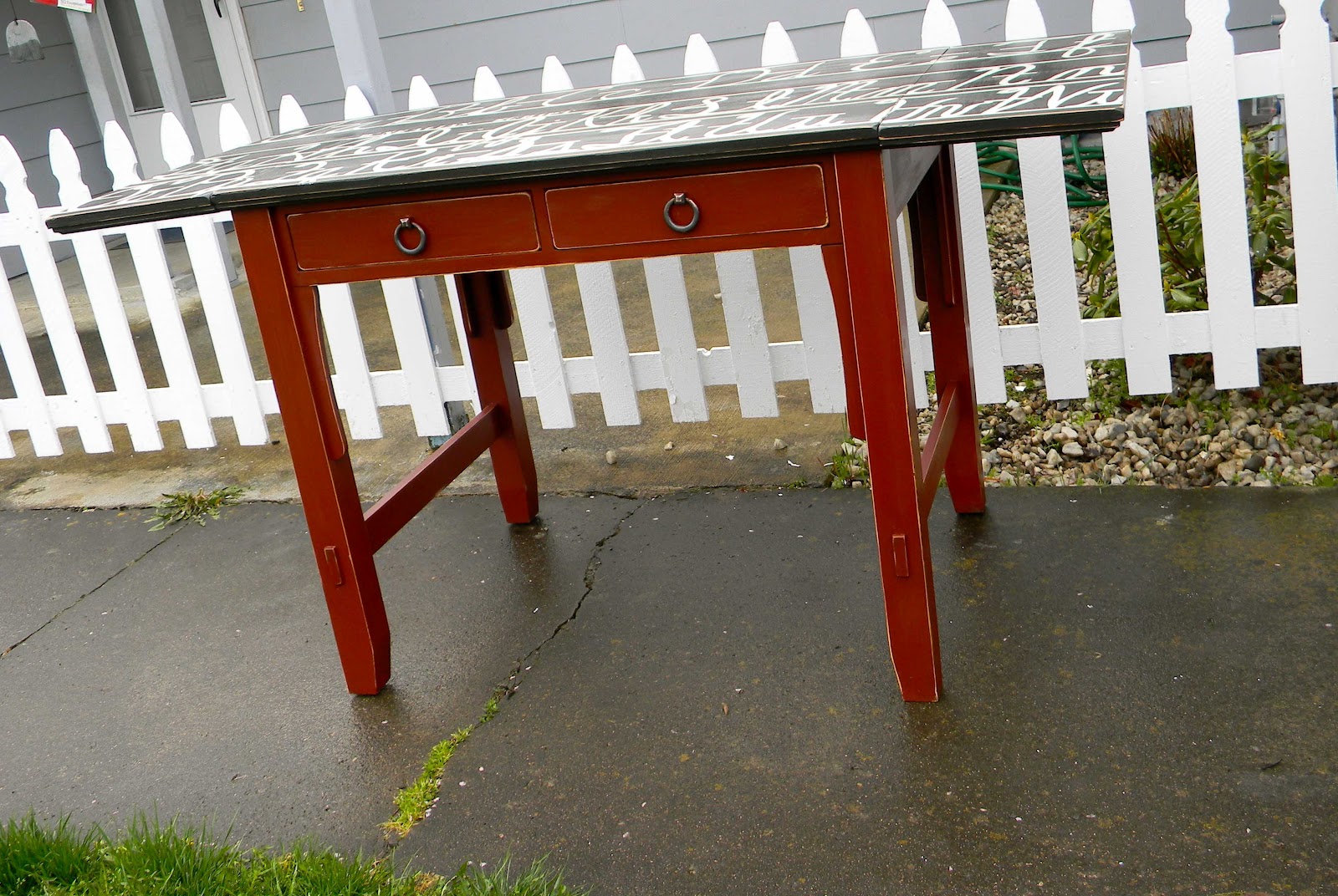 Emily's Up-cycled Furniture: Cursive Alphabet Table