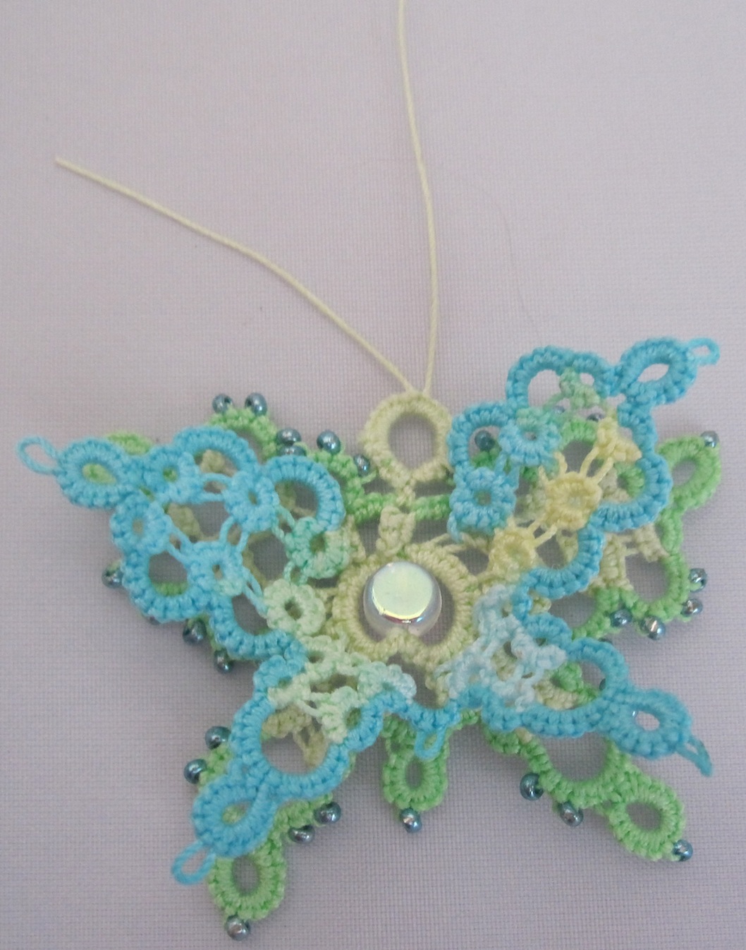 Tatting and not a lot else!: More of the butterfly!