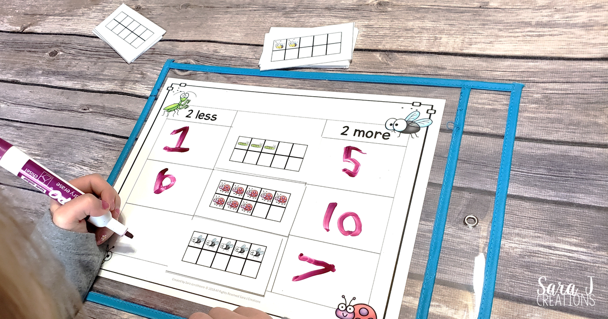 Ten Frame Game More and Less | Sara J Creations