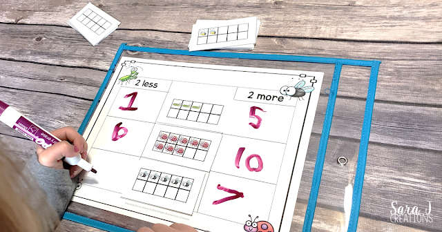 Ten Frame Game More and Less | Sara J Creations