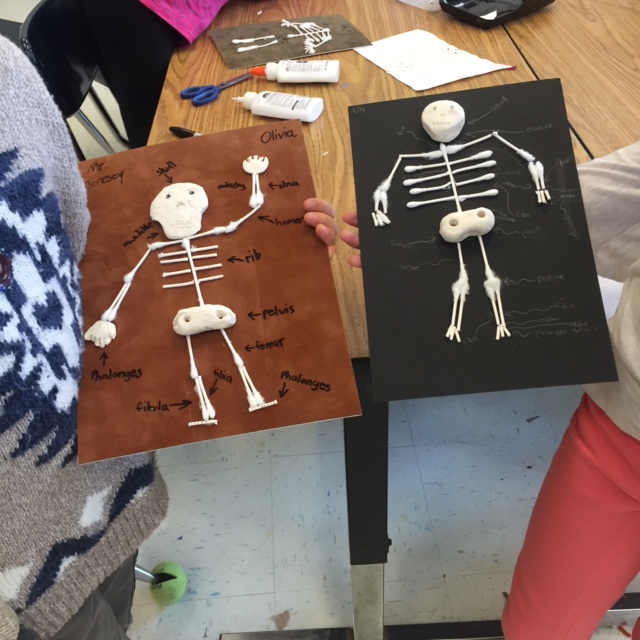 Mrs. P's Art Room: Third Grade Skeletons