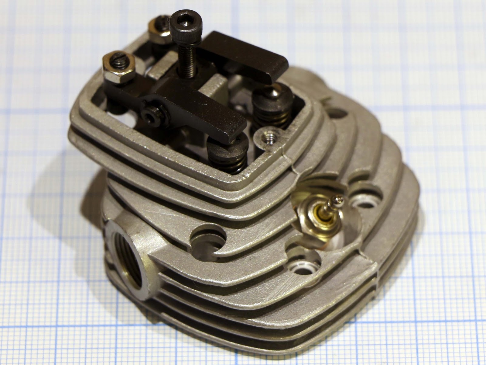 RC IT Music Photo Video: Inside ASP FT160AR Twin Cylinder Glow Engine