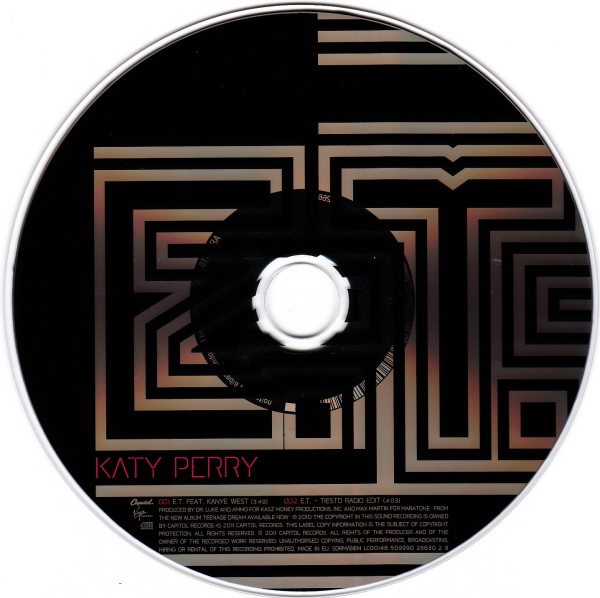 Single: Katy Perry - E.T. (Feat. Kanye West) - Encartes Pop