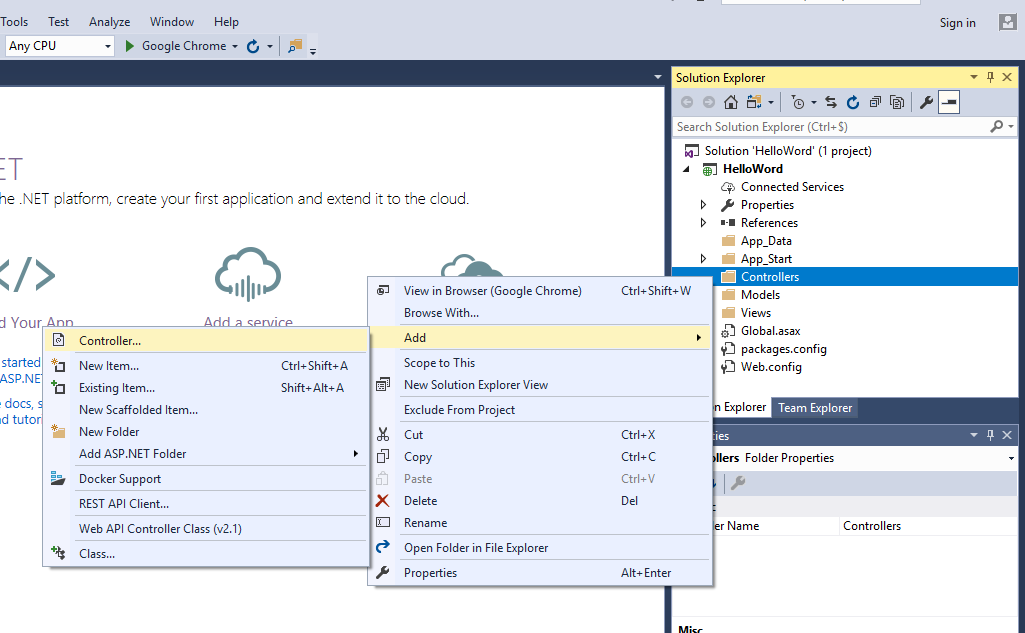 ASP.NET MVC - Hello World Première application MVC