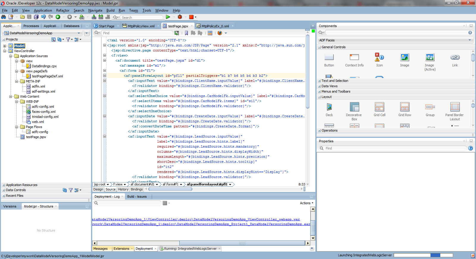 Kamil Krasowskis Blog: data model versioning in time using Oracle ADF 12c
