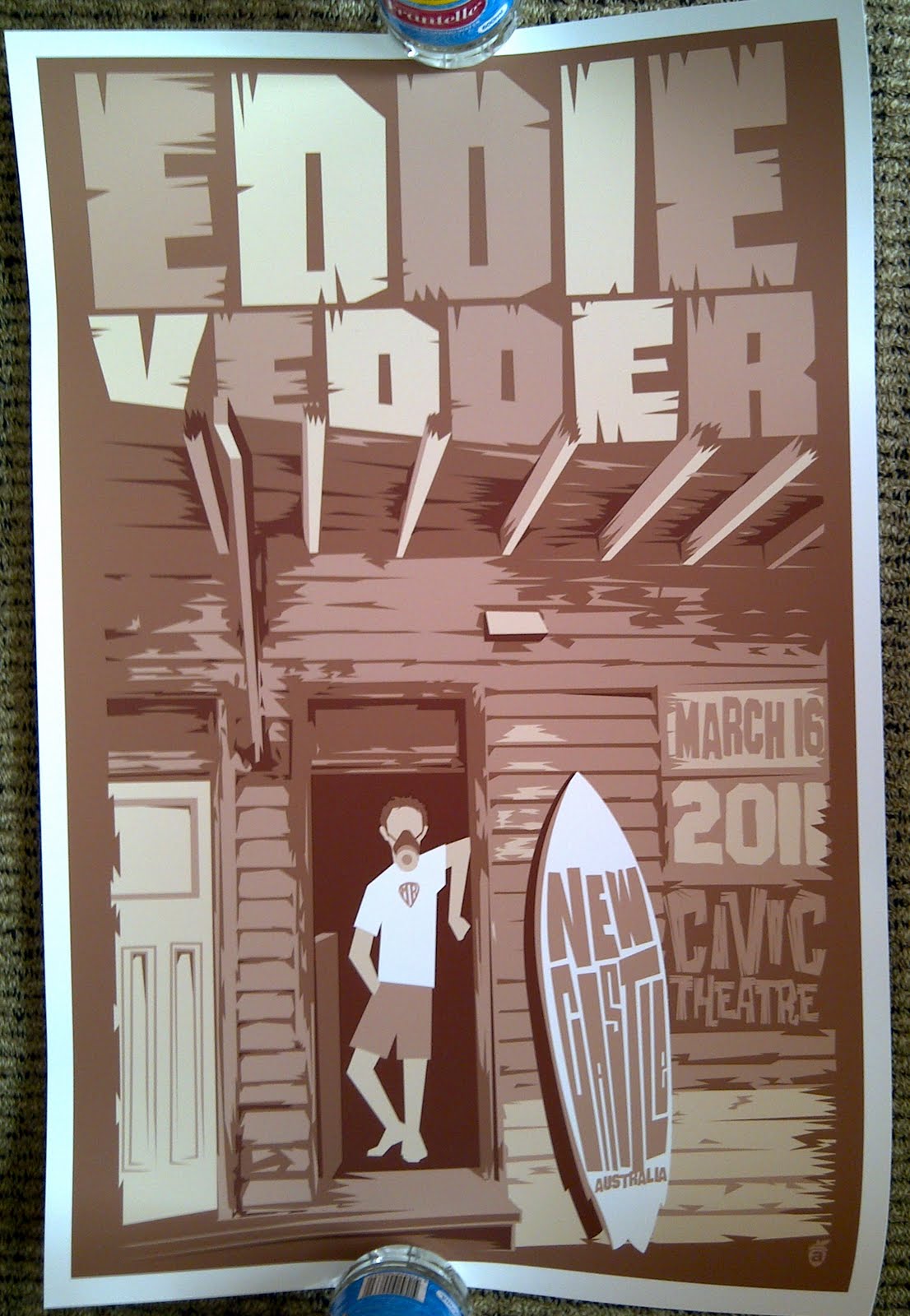 INSIDE THE ROCK POSTER FRAME BLOG: Eddie Vedder New Castle Poster by Acorn