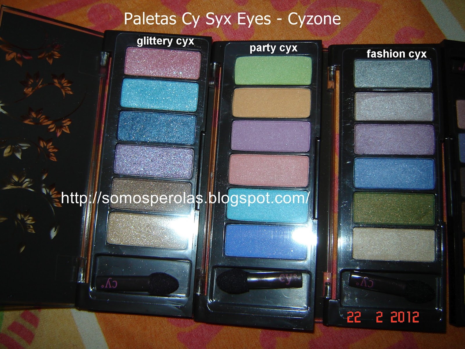 Sexteto de Sombras Cyzone Belcorp - Swatches