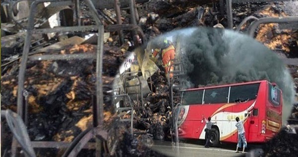 4 Gambar Kemalangan Tragik!! 26 Rentung Dalam Bas Yang Terbakar - Media ...