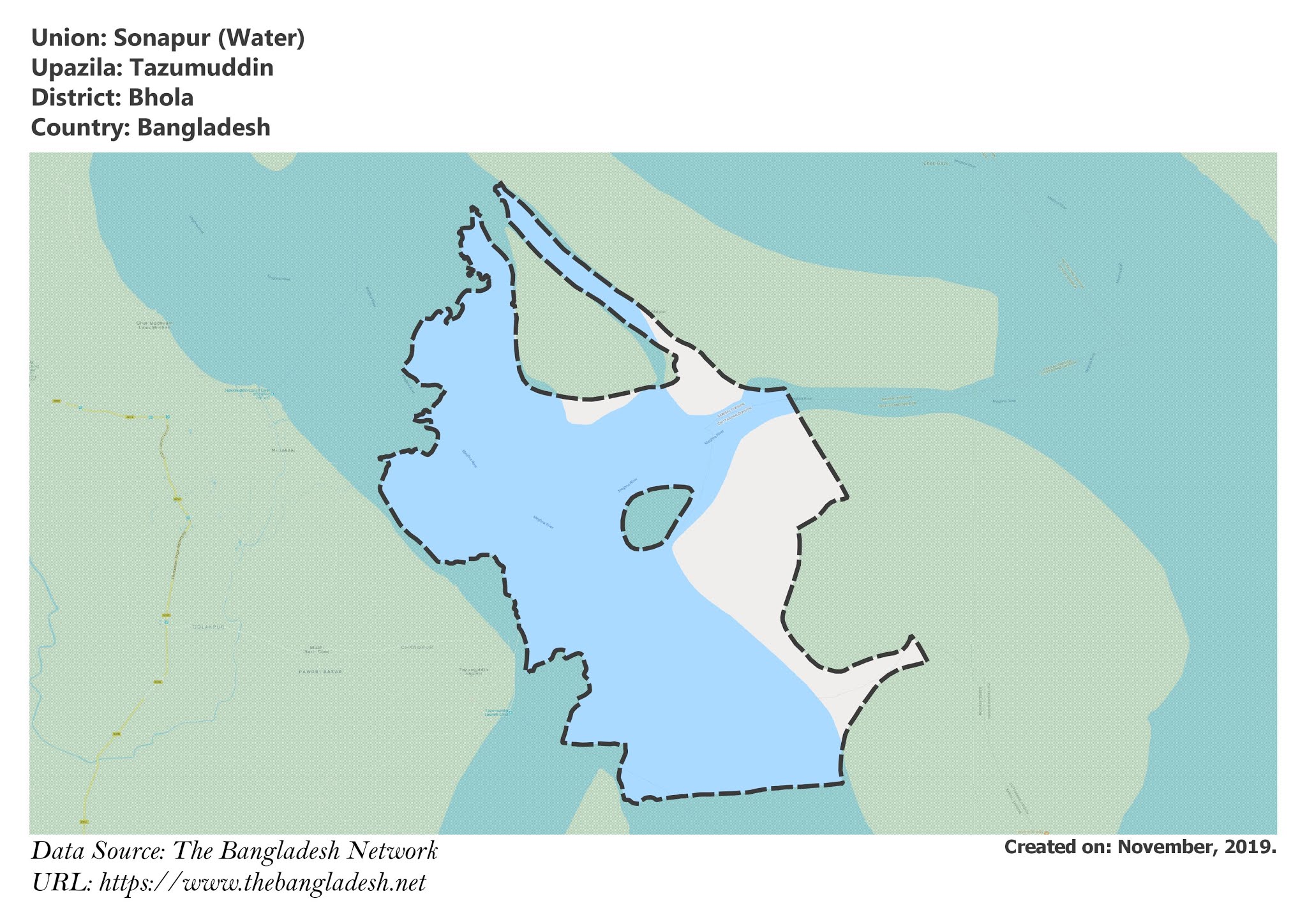 Sonapur Union (Water), Bhola