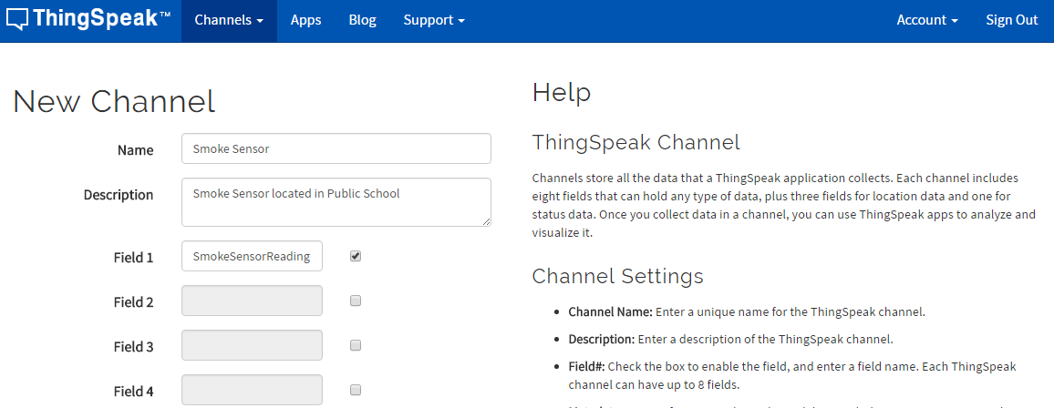 mattnett: Setting up a Device Channel in ThingSpeak IoT Cloud