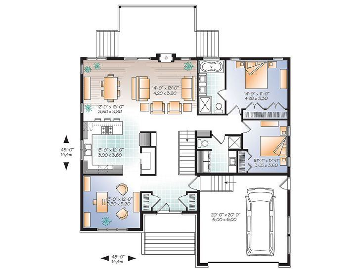 45 Small to Medium Size Beautiful Home Blueprints and Floor Plans