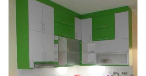 Kitchen set sudut L minimalis green - Allia Furniture