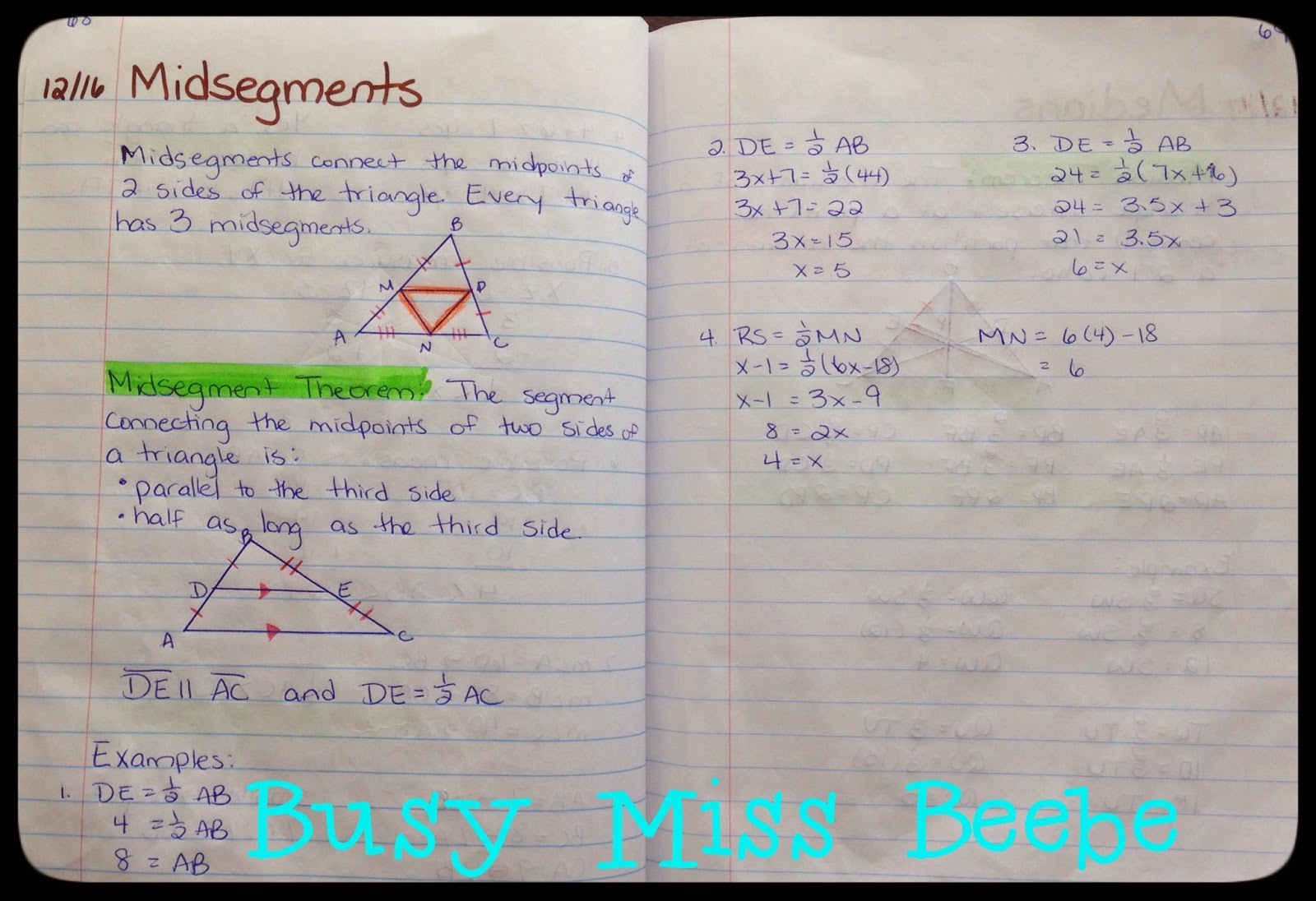 Busy Miss Beebe: Geometry Interactive Notebook - The Sixth Unit