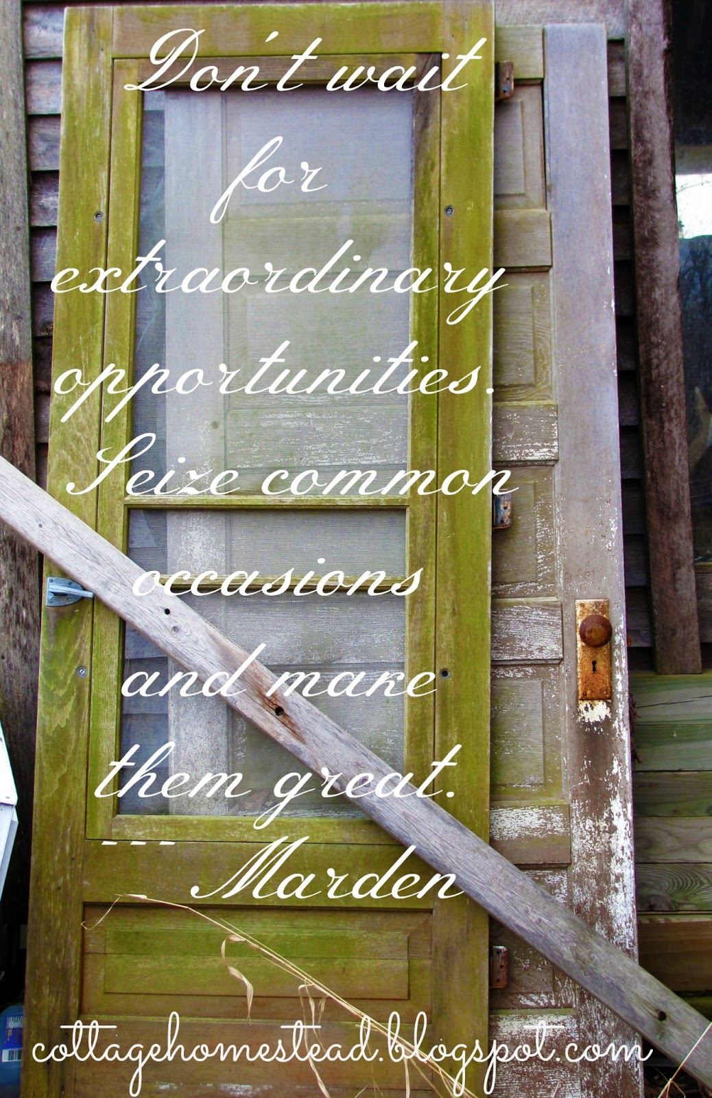 Cottage Homestead: Inspirational Quote