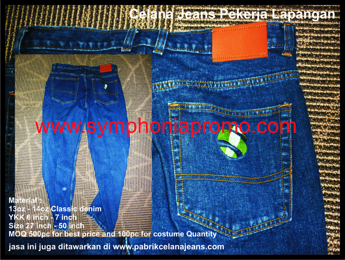 Symphonia Promo Konveksi Bandung: Pabrik jeans bandung Seragam Lapangan Worker jeans