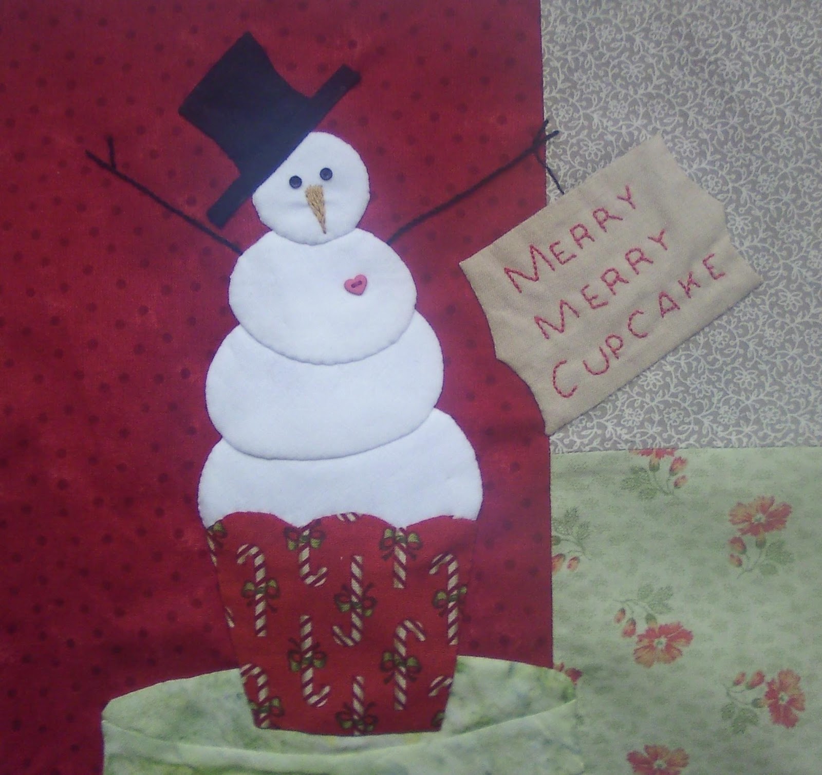 Shawkl Designs: Merry Merry Snowmen - Block One