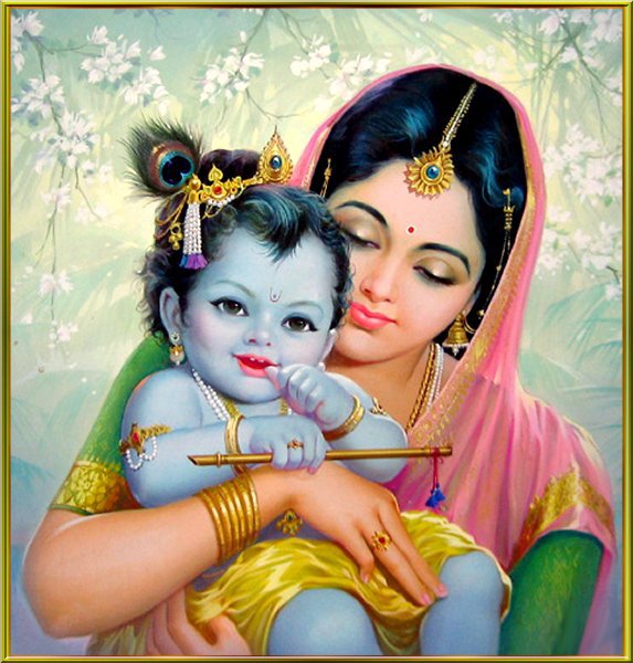 krishna1008: India Painting of Lord Krishna and Mother Yasoda (nice!) ys pd
