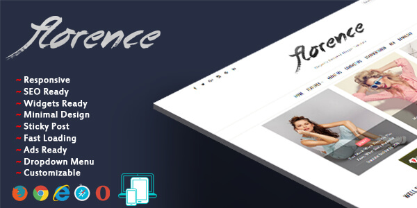 Florence Minimal & Elegant Blogger Template | Templatesyard: Free ...