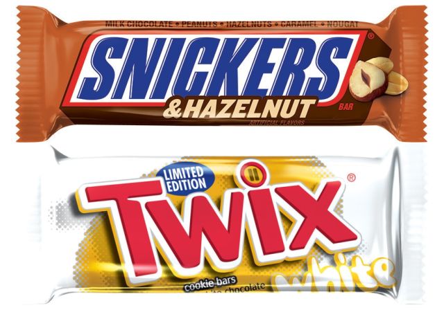New Hazelnut Snickers and White Chocolate Twix are Coming Later This Year