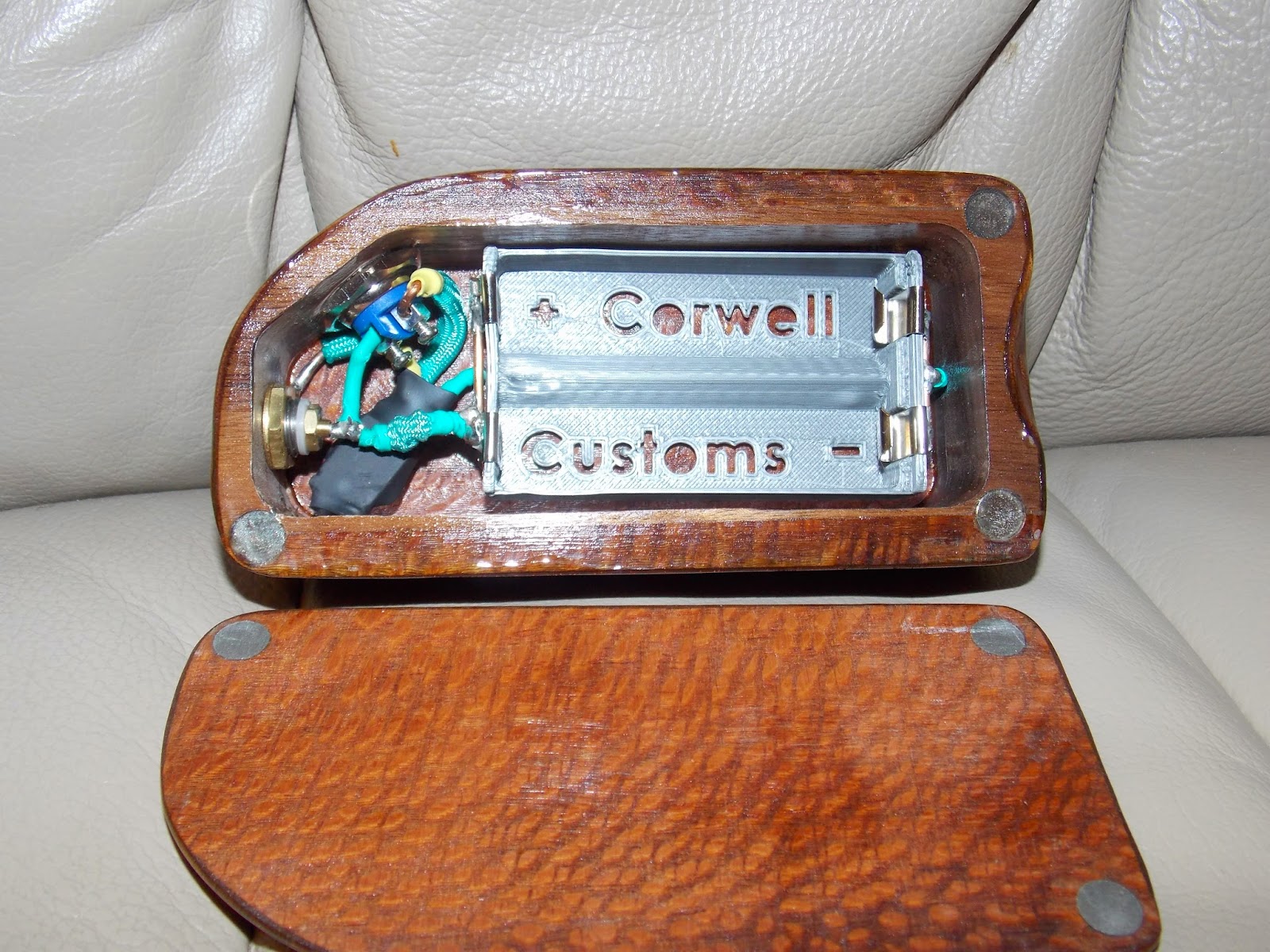 Luna Mods: Luna Mod Dual 18650 w/ Exotic Leopard Wood Box Mod