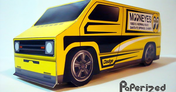 Mooneyes 77 Custom Dodge Van Paperized | Paperized Crafts