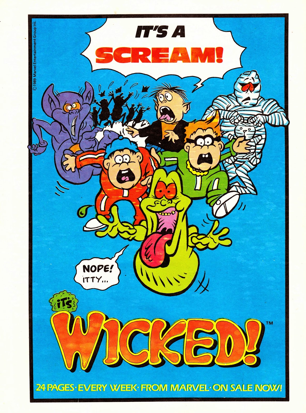 STARLOGGED - GEEK MEDIA AGAIN: 1989: IT'S WICKED HOUSE ADS (Marvel UK)