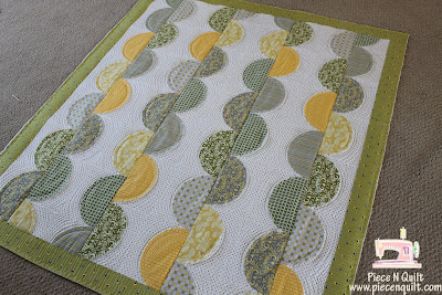 Piece N Quilt: Yellow & Green {machine quilting}
