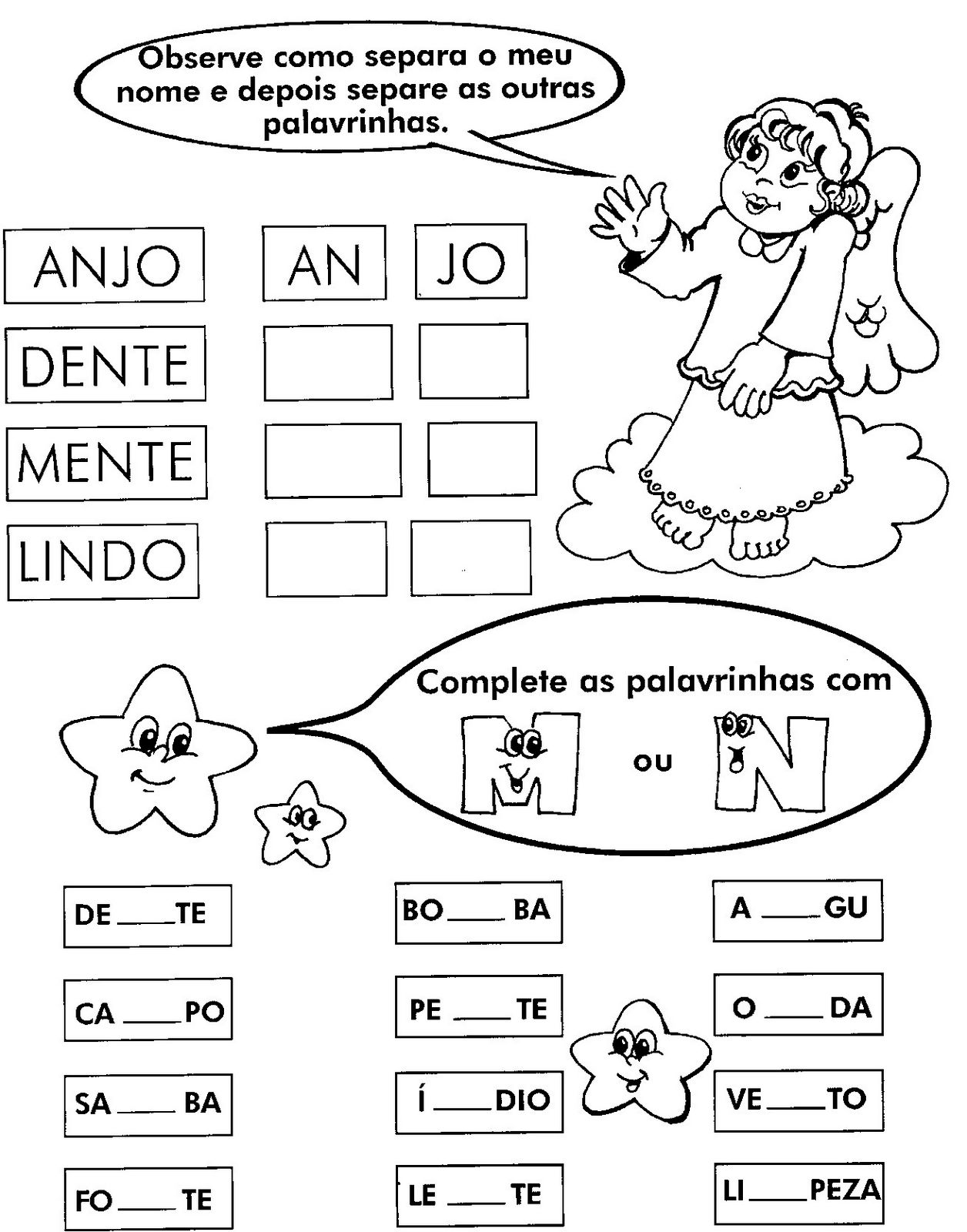 EDUCAÇÃO E ARTES: ATIVIDADES COM N INTERCALADO
