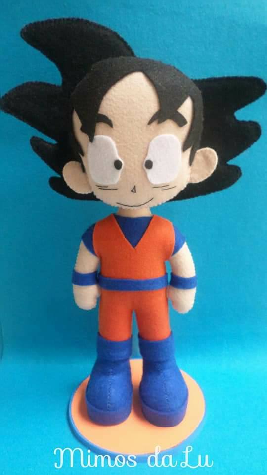 Molde Goku e Vegeta em feltro Imprimir molde para feltro dos ...