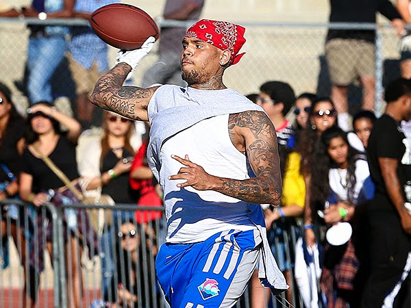 First in Flight Blog: Chris Brown Host Celebrity Flag Football Game [VIDEO]