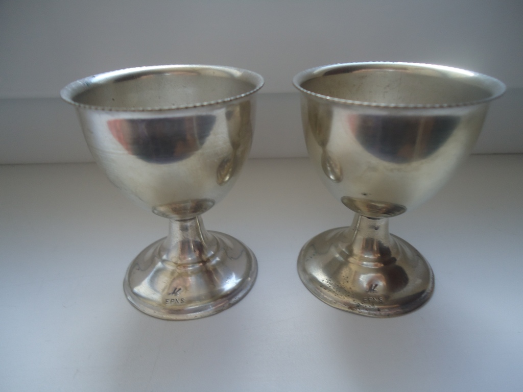 Fossils & Antiques: Two Vintage Antique Silver Plated Egg Cups Limited ...