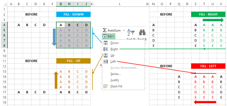 Cara Menggunakan Menu Editing Fill Series di Excel