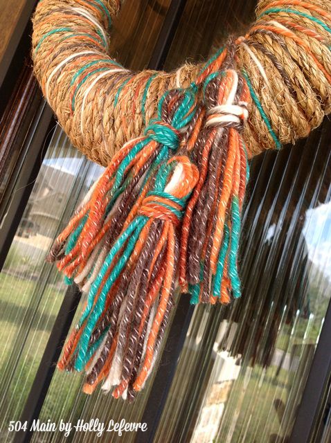 504 Main by Holly Lefevre: Rope and Yarn Wreath for Fall