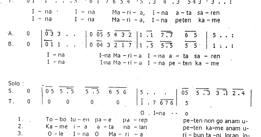 Lagu Rohani Katolik Bahasa Flores Ina Maria